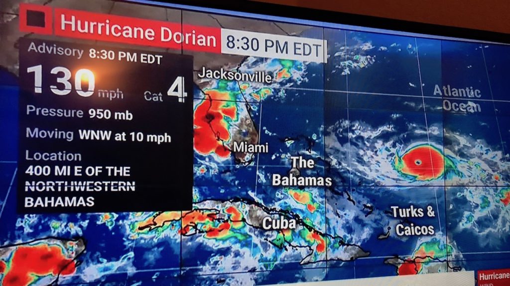 Nadchodzi huragan Dorian - Kierunek Floryda